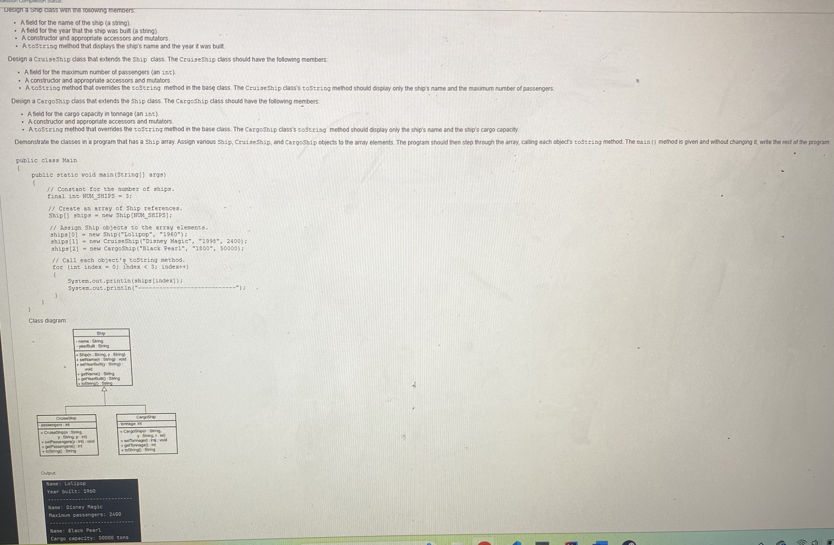 Solved IN JAVA PLZ AND HAVE THE SAME OUTPUT ON SCREEN | Chegg.com