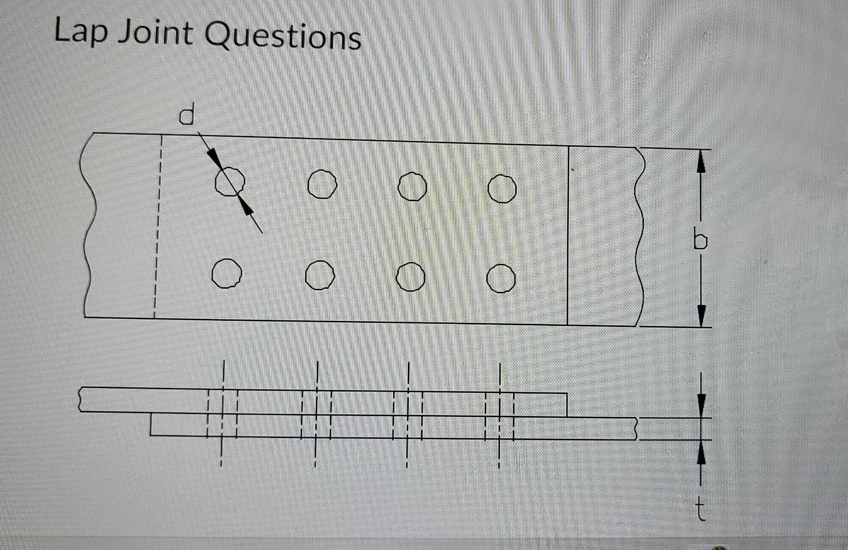 Lap Joint Questions d () O o O C O O O 1 1 The | Chegg.com