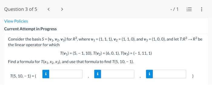Solved Consider the basis S={v1,v2,v3} for R3, where | Chegg.com