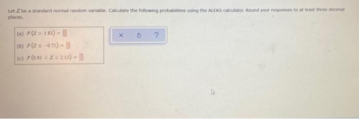 Solved Let Z be a standard normal random vartable. Calculate | Chegg.com