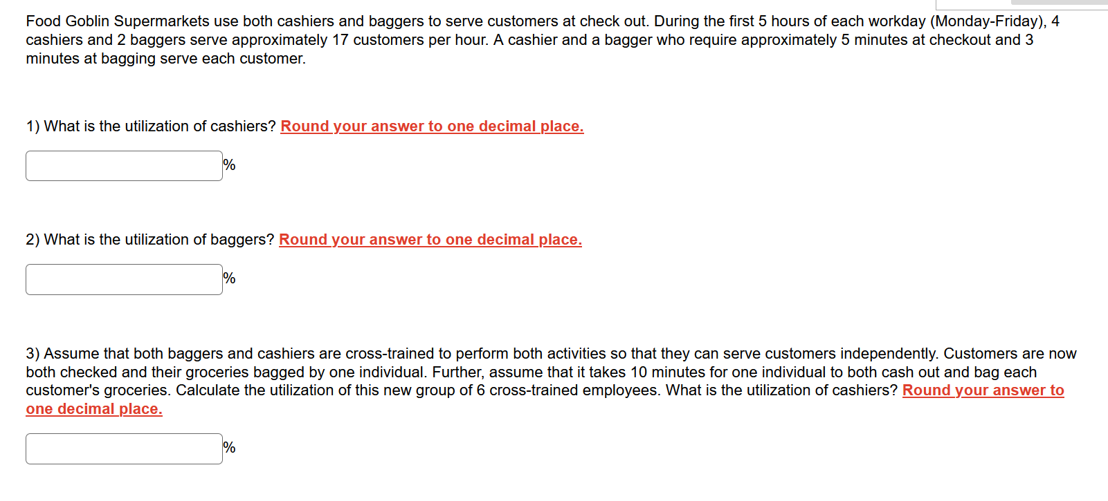 Solved Assume that both baggers and cashiers are | Chegg.com