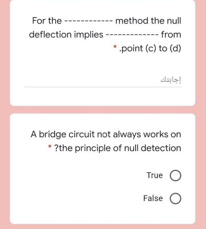 Solved For the method the null deflection implies from | Chegg.com