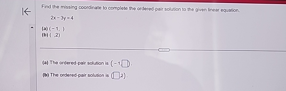 Solved Find the missing coordinate to complete the | Chegg.com
