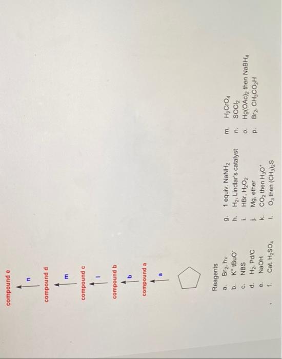 [Solved]: HHAHHA compound e compound d compound c compound