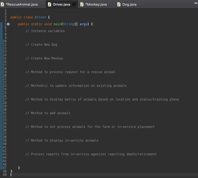I finished the rescue animal, monkey, and dog class | Chegg.com