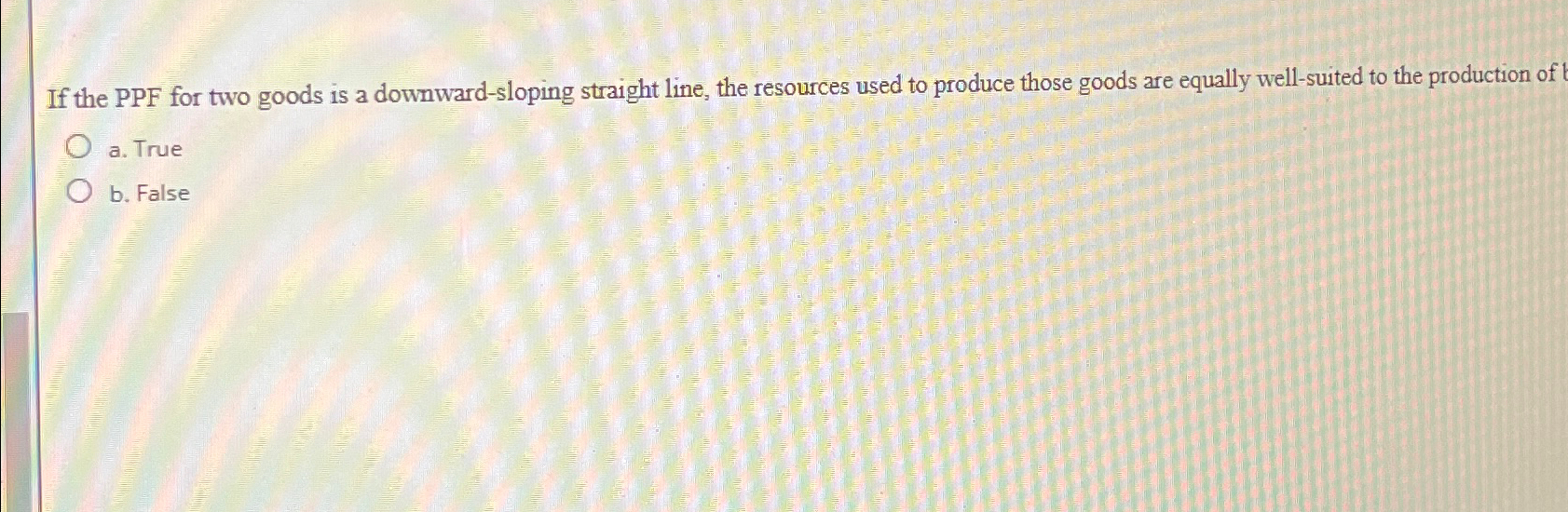 Solved If the PPF for two goods is a downward-sloping | Chegg.com