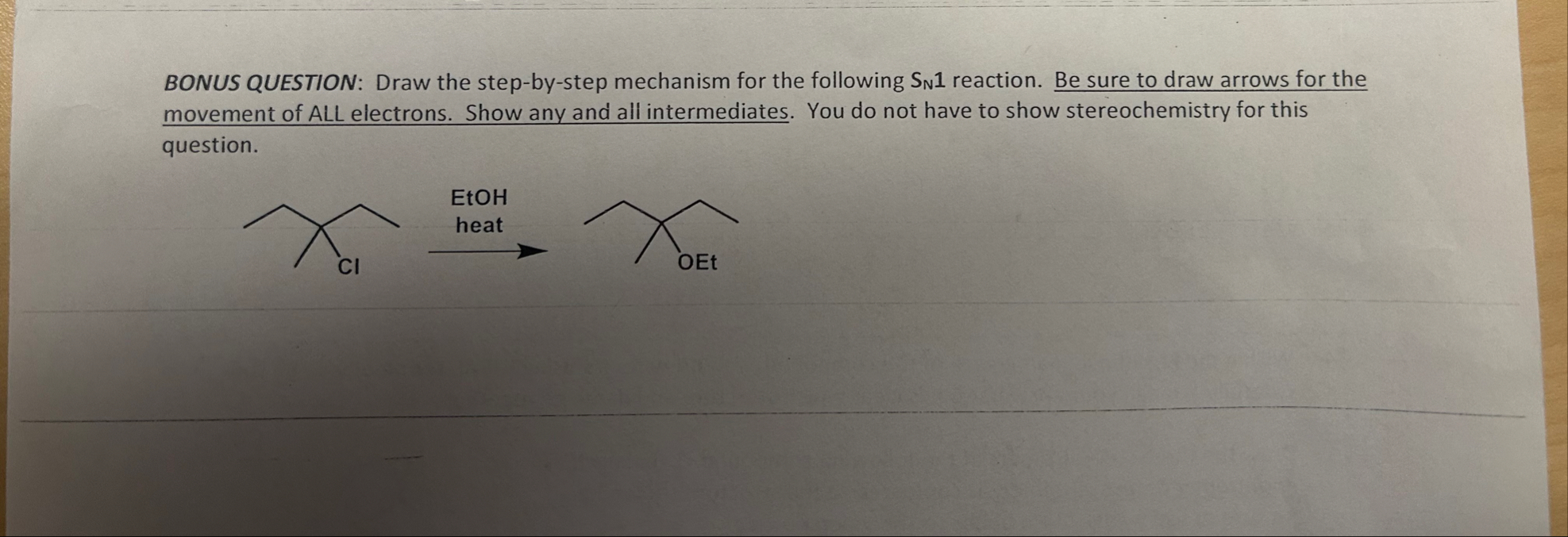 Solved BONUS QUESTION: Draw the step-by-step mechanism for | Chegg.com