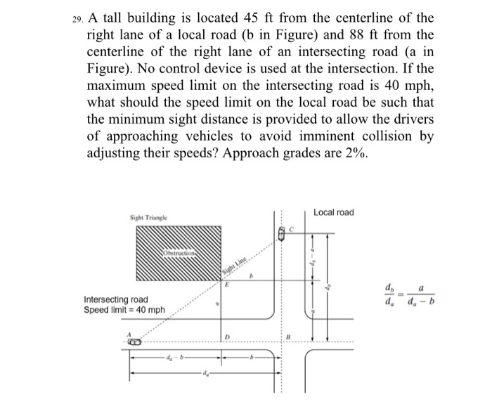 Solved 29. A tall building is located 45 ft from the | Chegg.com