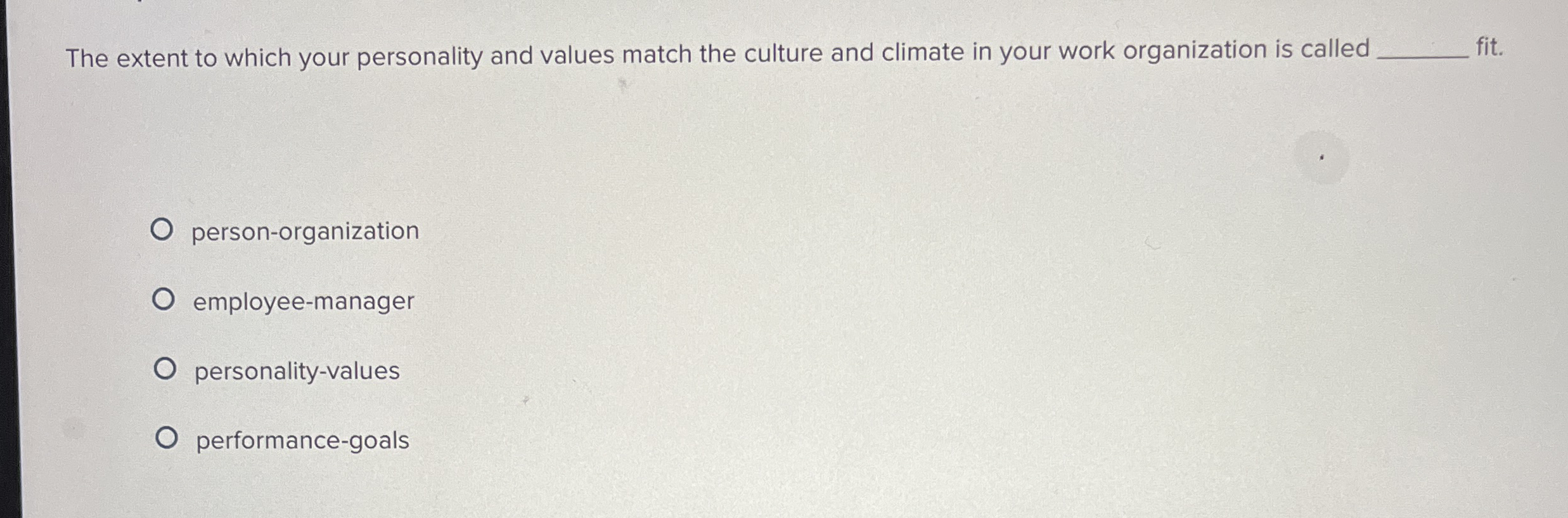 Solved The extent to which your personality and values match | Chegg.com