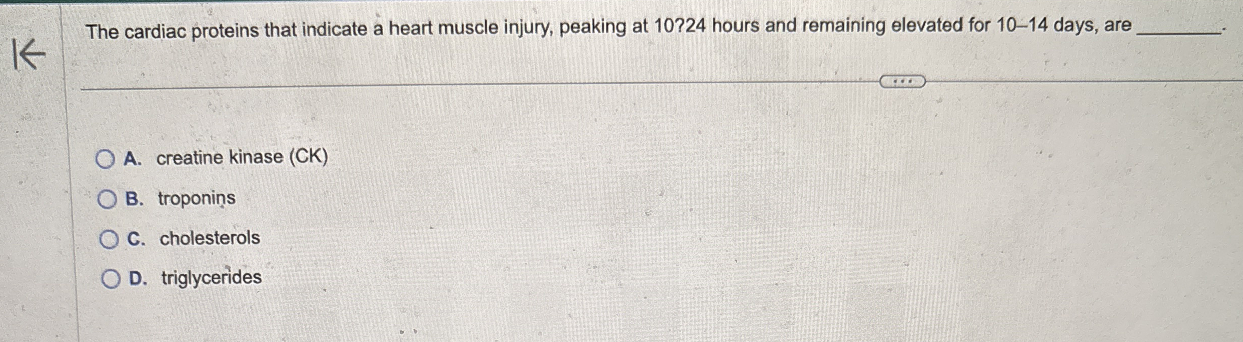 Solved The cardiac proteins that indicate a heart muscle | Chegg.com