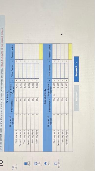 Exercise B-10 (Algo) Present values of annuities LO | Chegg.com