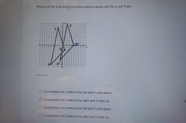 Solved Which of the following transformations maps ????PTW | Chegg.com