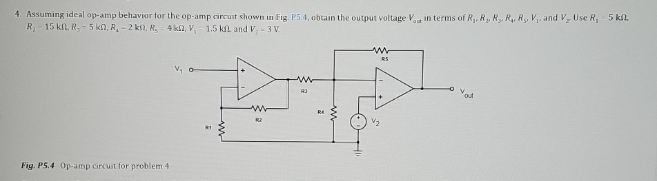 Assuming ideal op-amp behavior for the op-amp circuit | Chegg.com