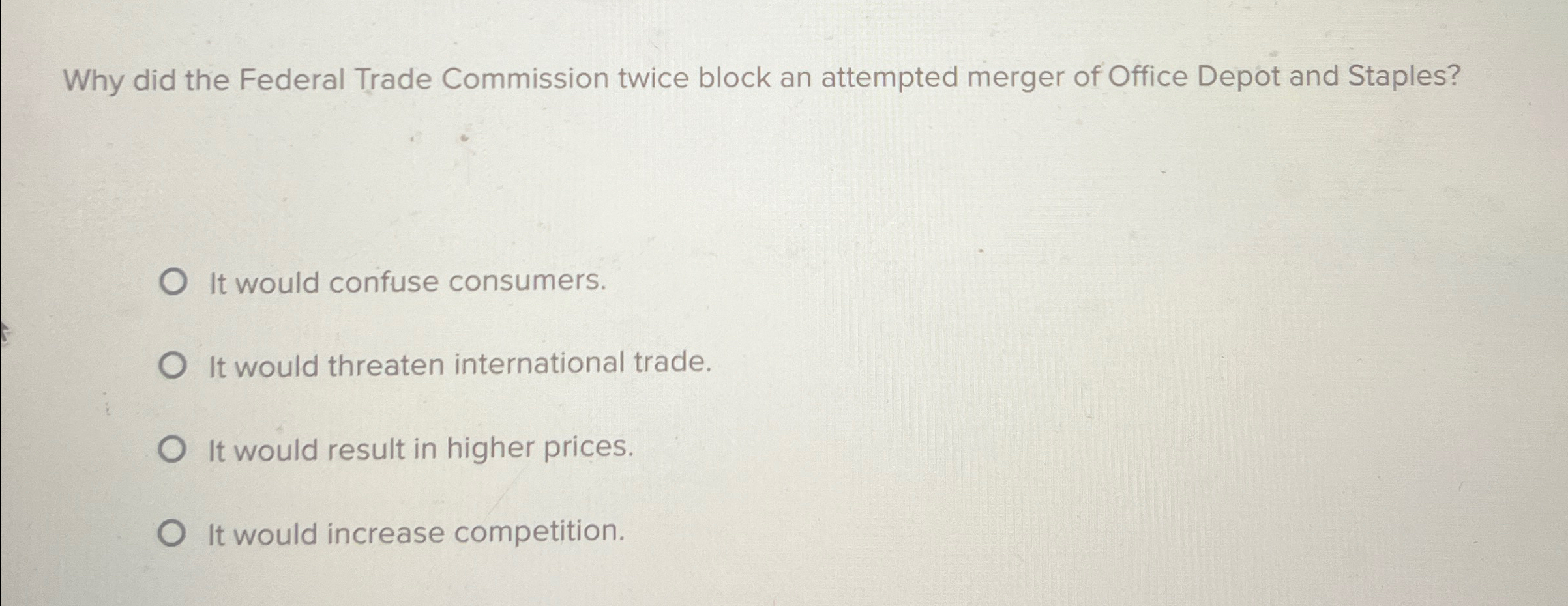 Solved Why did the Federal Trade Commission twice block an | Chegg.com
