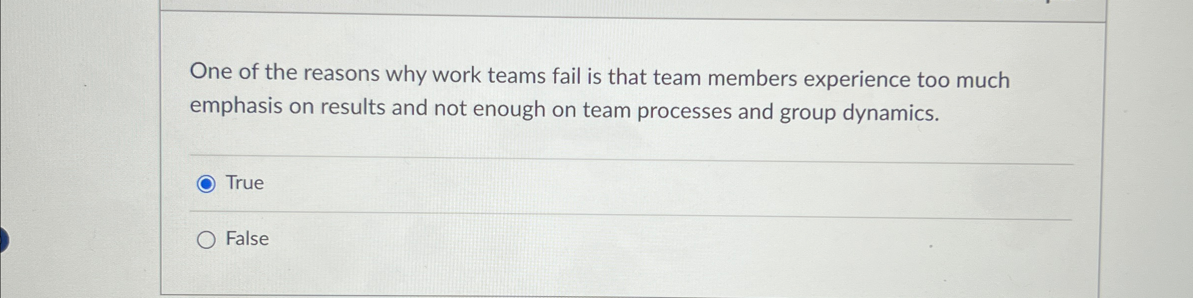 Solved One of the reasons why work teams fail is that team | Chegg.com