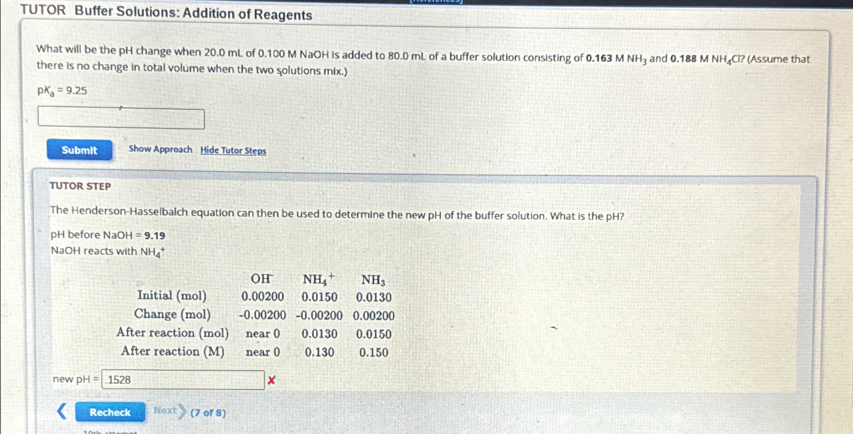 Solved TUTOR Buffer Solutions: Addition of ReagentsWhat will | Chegg.com