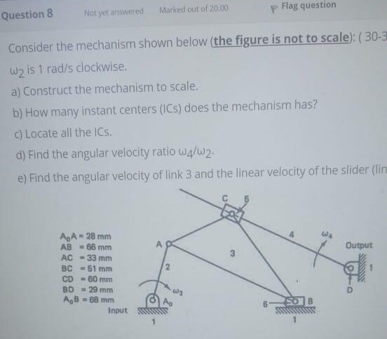 Solved Question 8 Not yet answered p Flag question Marked | Chegg.com