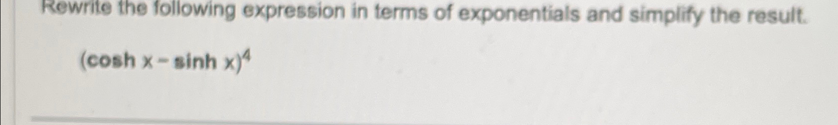 Solved Rewrite the following expression in terms of | Chegg.com