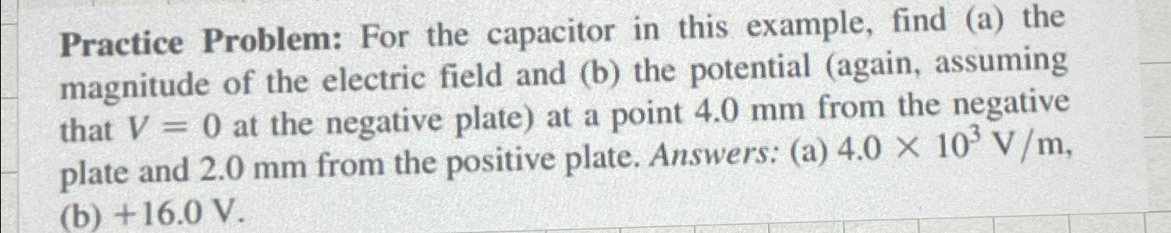 Practice Problem: For the capacitor in this example, | Chegg.com