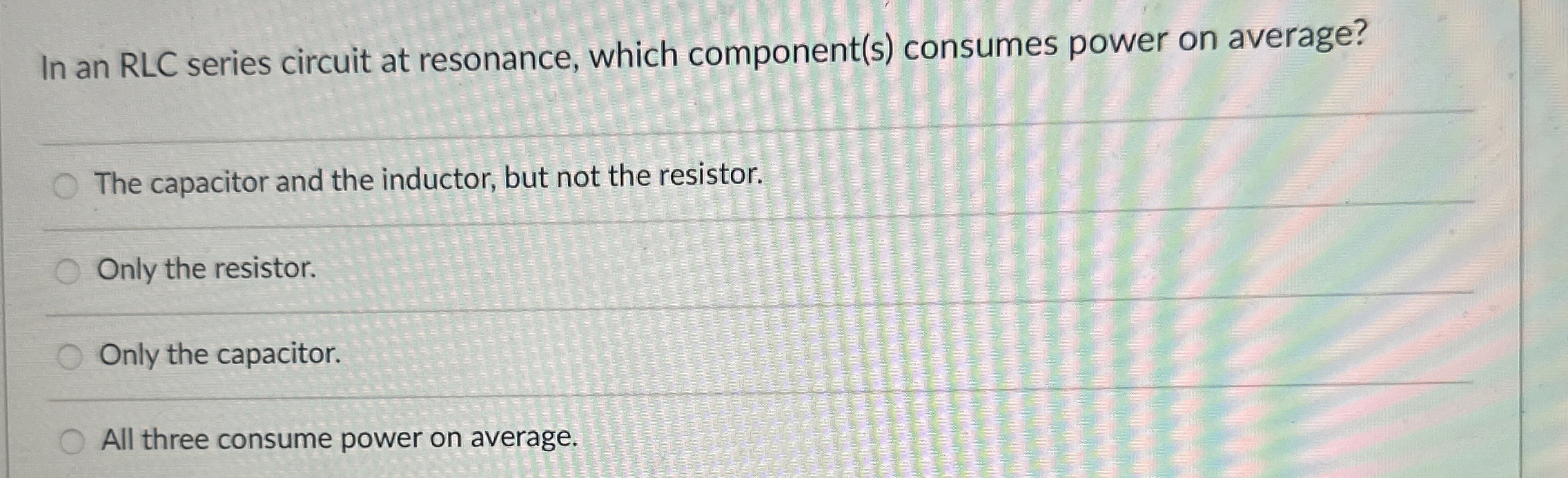 Solved The resonance frequency has units of:HzNo units.ss2In | Chegg.com