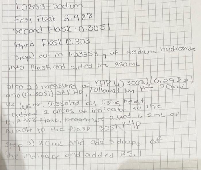 Titration of cider: Calculations: (neatly show all | Chegg.com