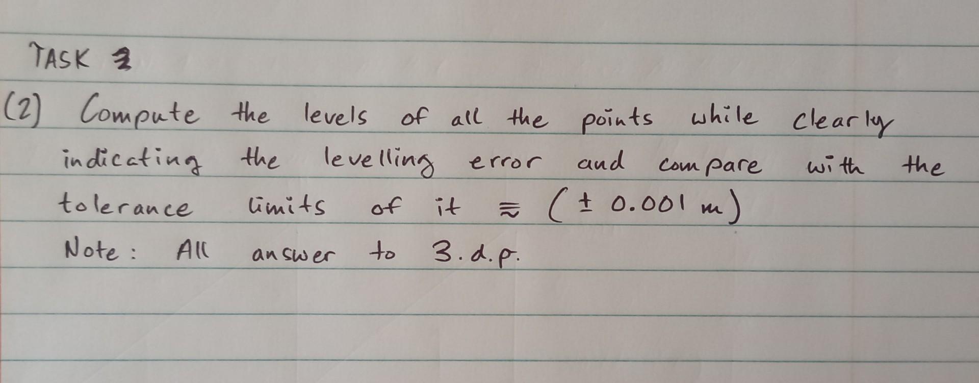 Solved TOPIC: SURVEYING FOR CIVIL ENGINEERS TASK 1 & TASK | Chegg.com