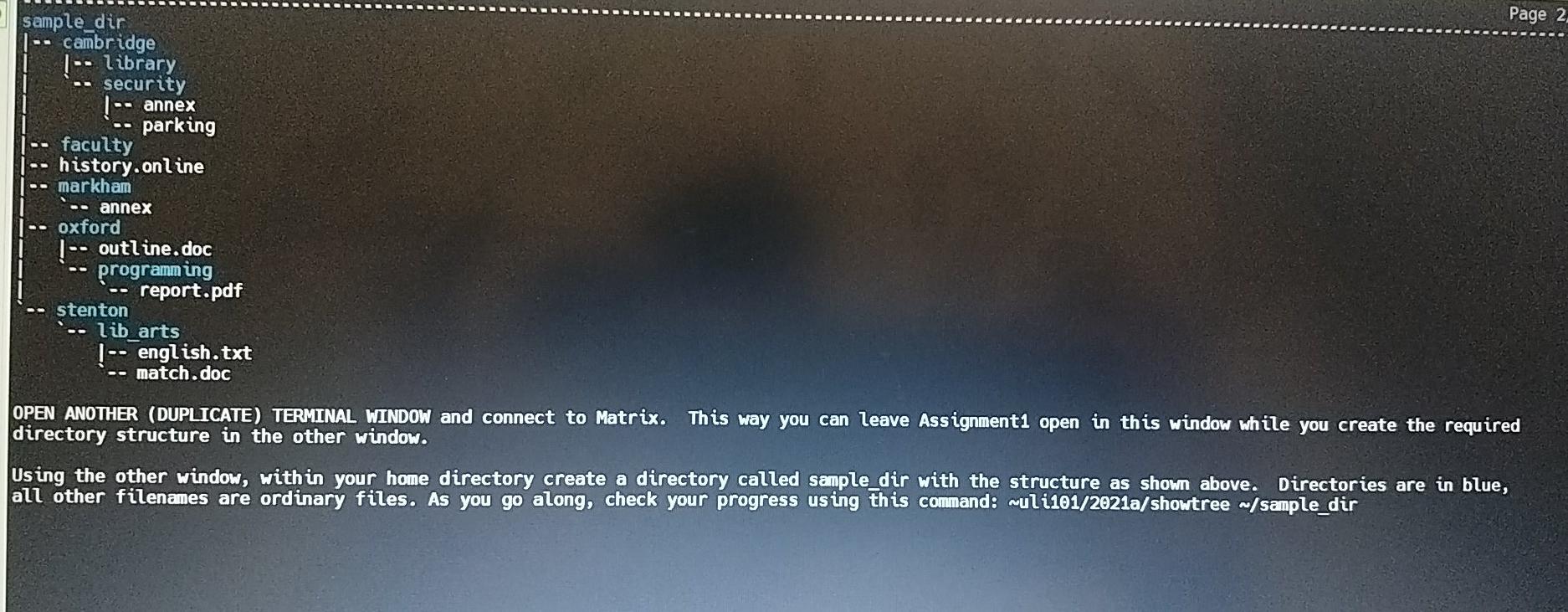 Solved Page 2 sample_dir cambridge -- library security ! -- | Chegg.com