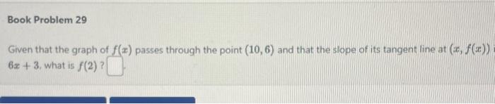 Solved Given that the graph of f(x) passes through the point | Chegg.com