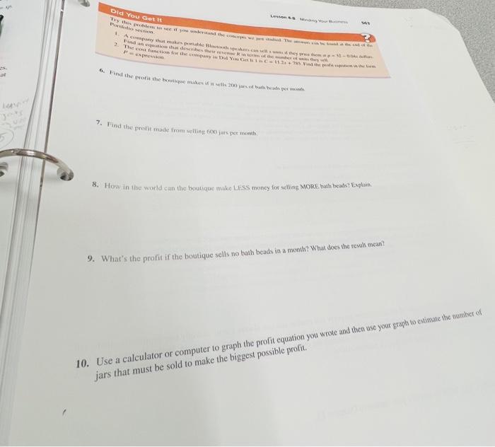 Solved up. at buying Jars Did You Get It Try this problem to | Chegg.com