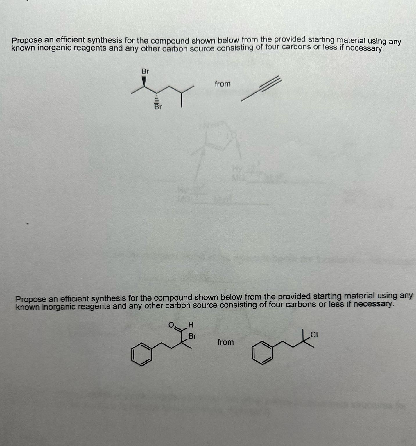 Solved Propose an efficient synthesis for the compound shown | Chegg.com