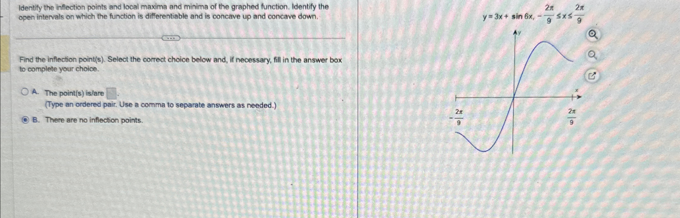 Solved Identify the inflection points and local maxima and | Chegg.com