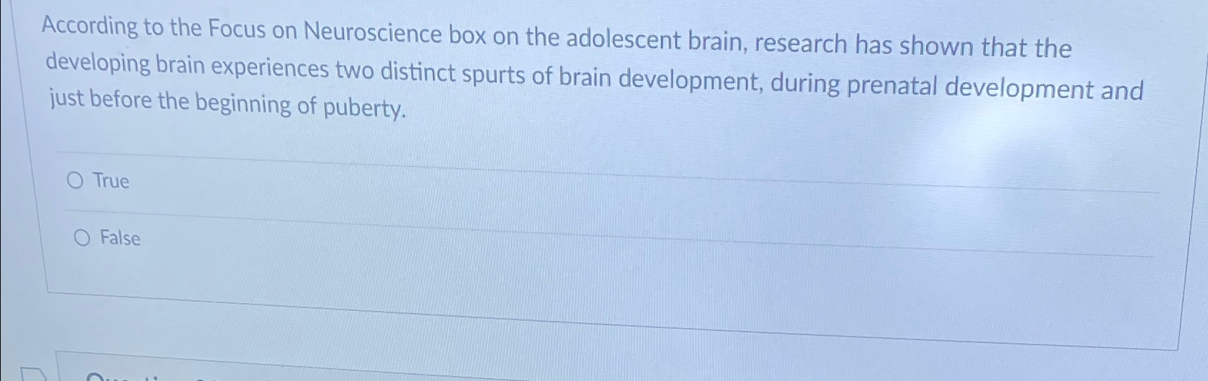 Solved According to the Focus on Neuroscience box on the | Chegg.com
