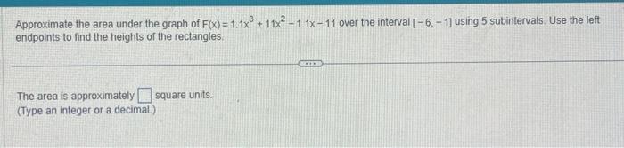 Solved Approximate the area under the graph of | Chegg.com