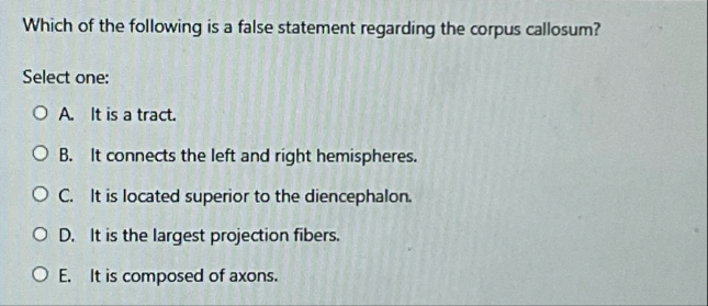 Solved Which of the following is a false statement regarding | Chegg.com