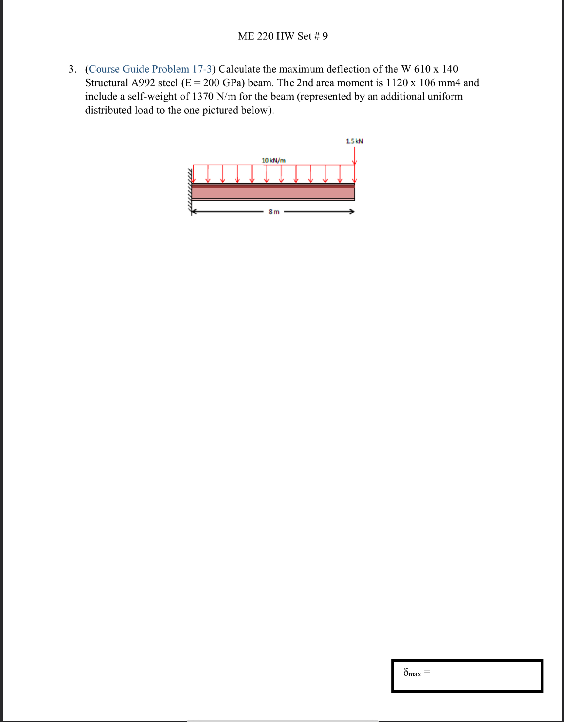 Solved Me 220 ﻿hw Set 93 Course Guide Problem 17 3