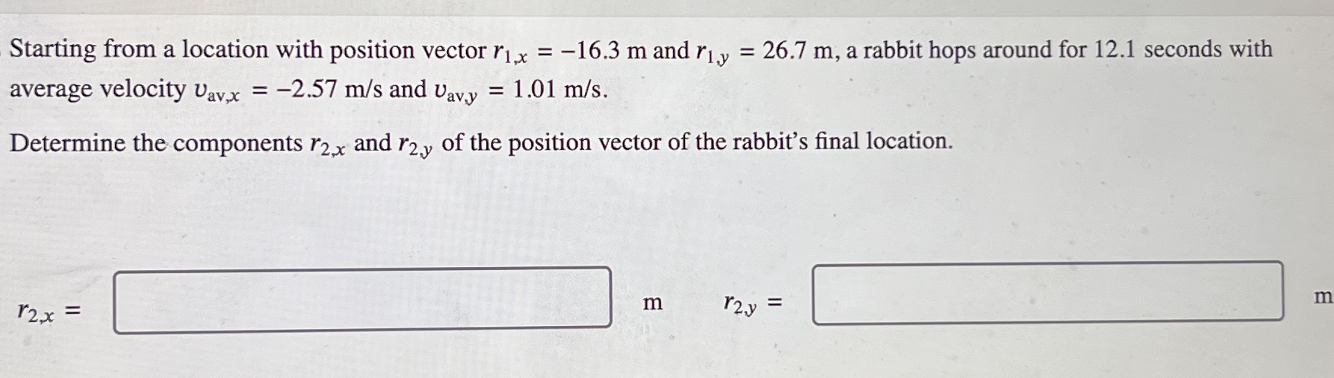 Solved Starting from a location with position vector | Chegg.com