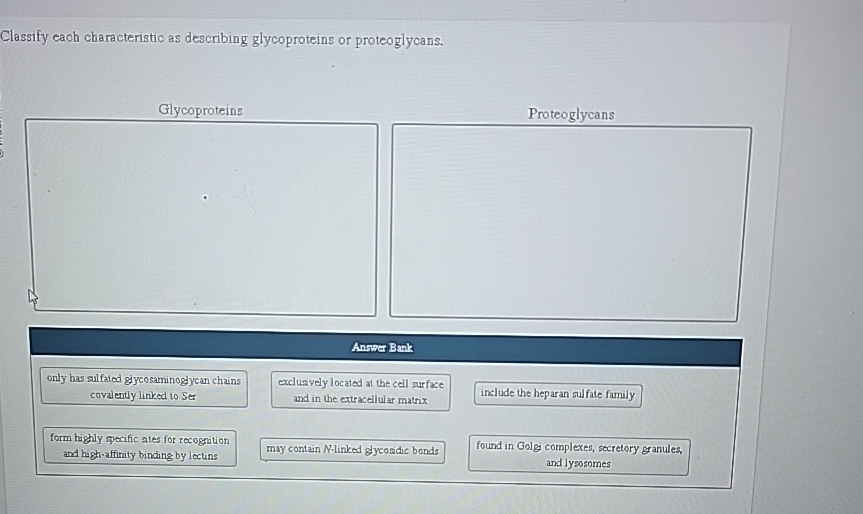 Solved Classify each characteristic as describing | Chegg.com