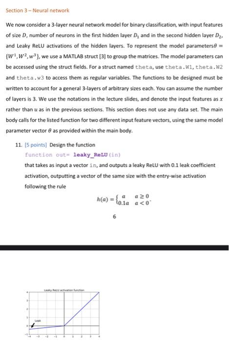 Solved Section 3-Neural network We now consider a 3-layer | Chegg.com