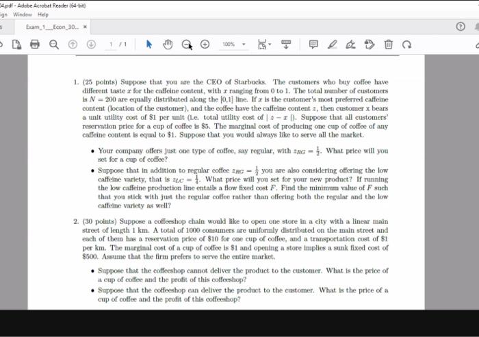 A4.pdf - Adobe Acrobat Reader (64-bit) Earn_1_Eoo_ 30 | Chegg.com