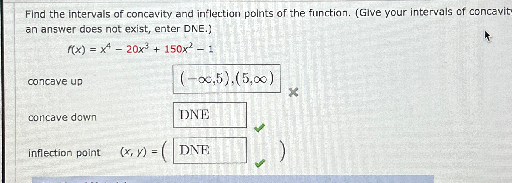 Solved Find the intervals of concavity and inflection points | Chegg.com
