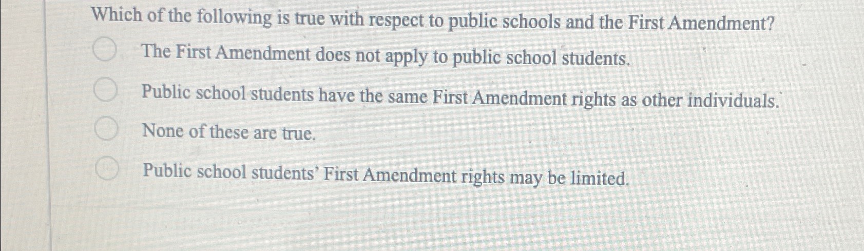 Solved Which of the following is true with respect to public | Chegg.com