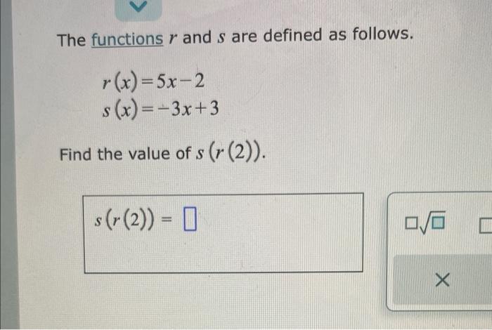 Solved The functions r and s are defined as follows. | Chegg.com