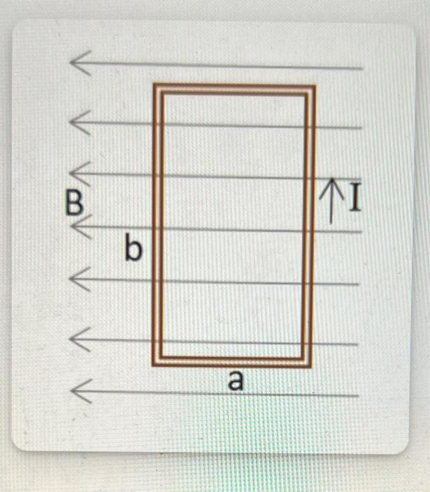 Solved A rectangular coil of wire (a = 25.0 cm, b = 38.0 cm) | Chegg.com
