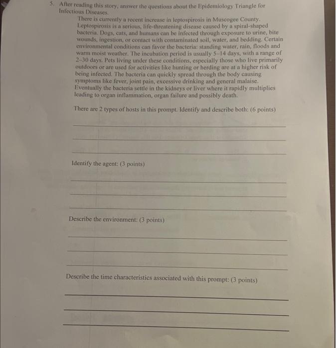 Solved 5. After reading this story, answer the questions | Chegg.com