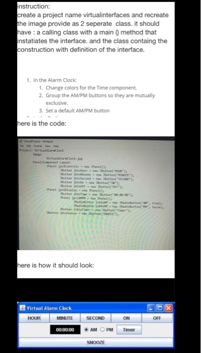 Solved instruction: create a project name virtualinterfaces | Chegg.com