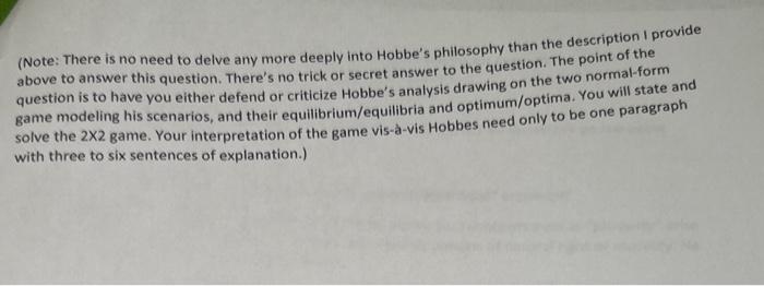 Solved 2. Thomas Hobbes' State of Nature, and His Argument | Chegg.com