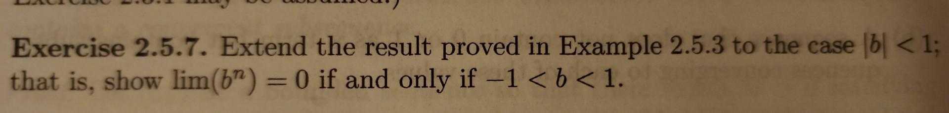 Solved Exercise 2.5.7. Extend the result proved in Example | Chegg.com