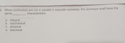 When conductors are run in parallel in separate | Chegg.com