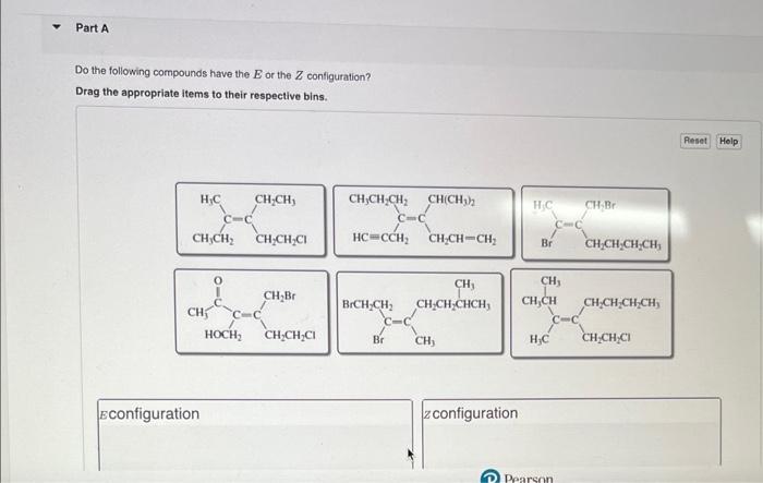 Solved Do the following compounds have the E or the Z | Chegg.com