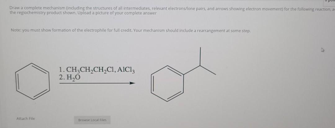 Solved Draw a complete mechanism (including the structures | Chegg.com